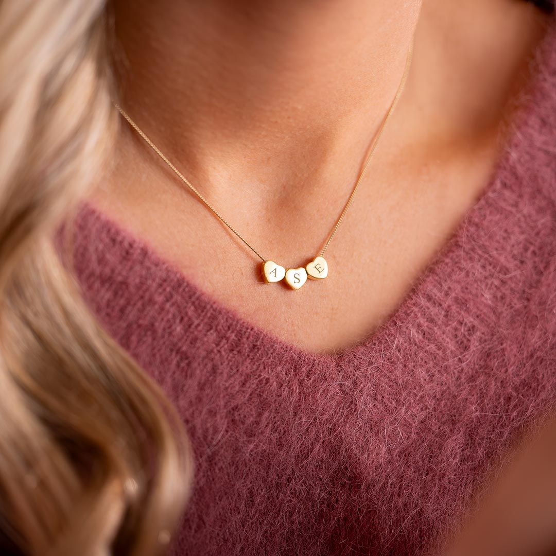 Family initial necklace store